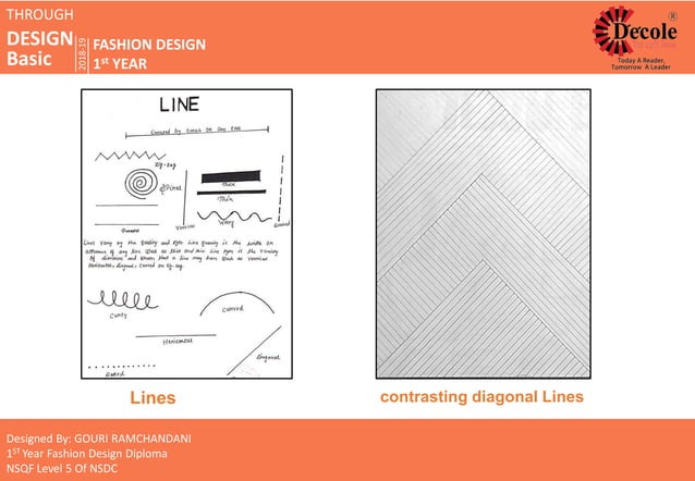 Gouri Ramchandani, Diploma Fashion Design First Year, (Design Basics ...