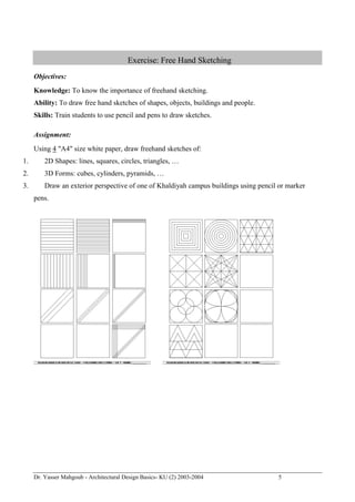 Architectural Design Basics اسس التصميم المعمارى | PDF | Drawing and ...
