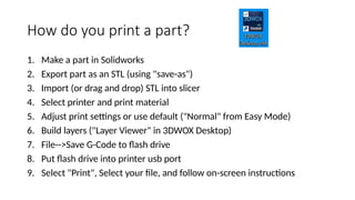Design and Process planning for 3D printing | PPT