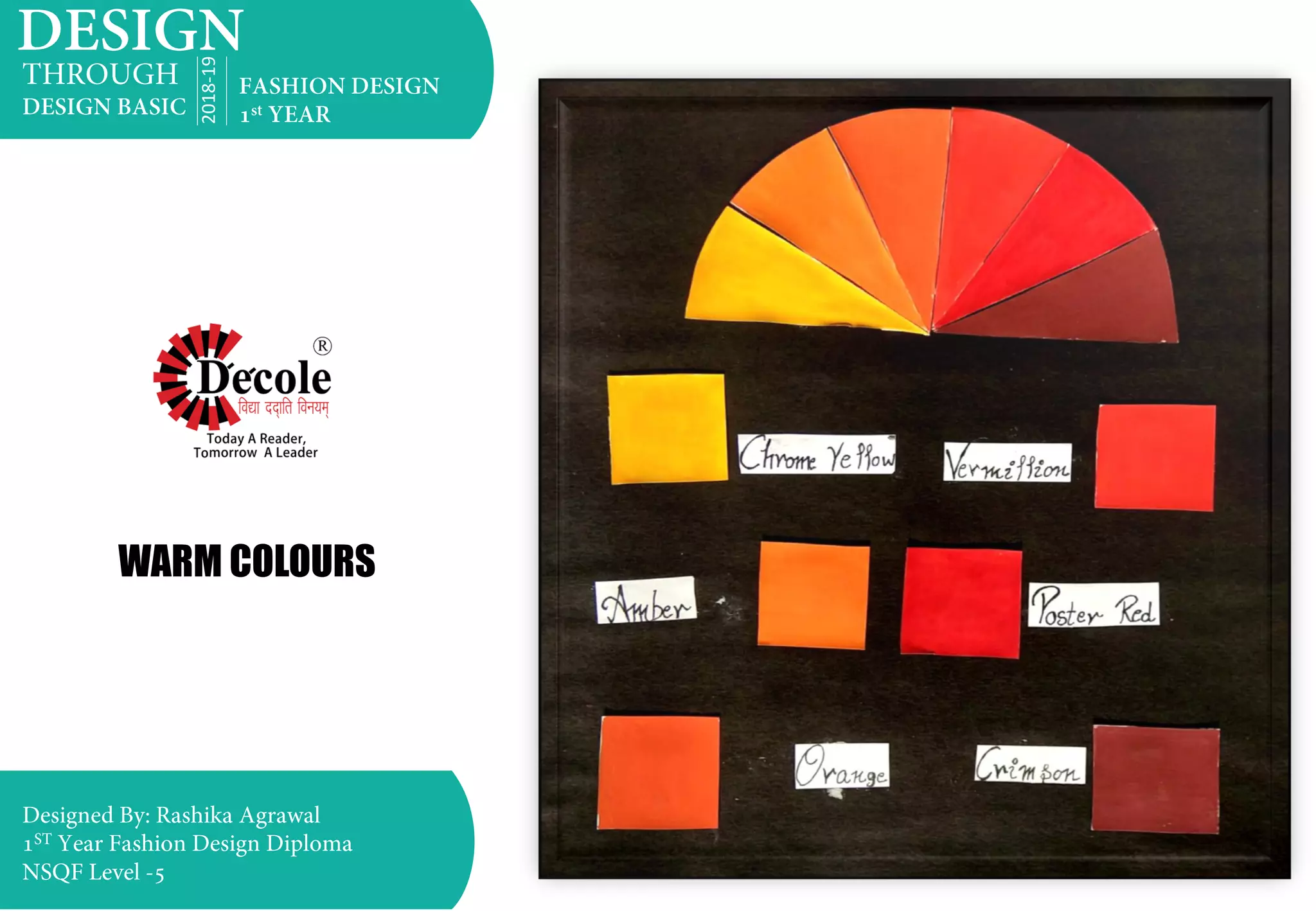 Rashika Agarwal, Diploma Fashion Design First Year, (Design Basics ...