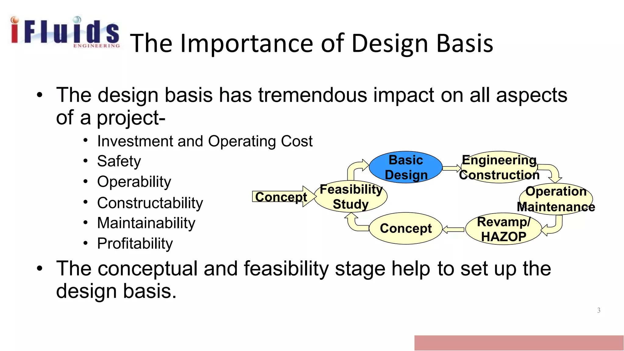 Design basis - PROCESS DESIGN FUNDAMENTALS | PDF