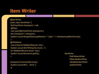 Design & Develop Batch Applications in Java/JEE | PPT