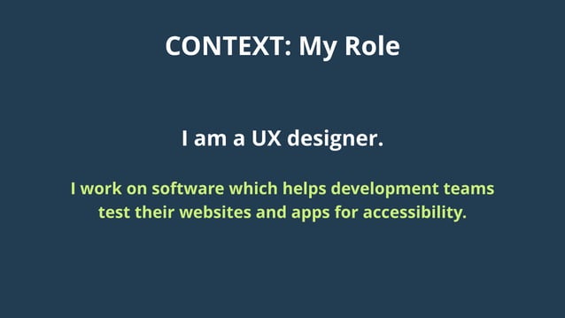 Design Before Code: Thinking About Accessibility from the Ground Up | PPT