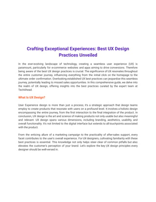 Design Best Practices - TechAhead Corp | PDF