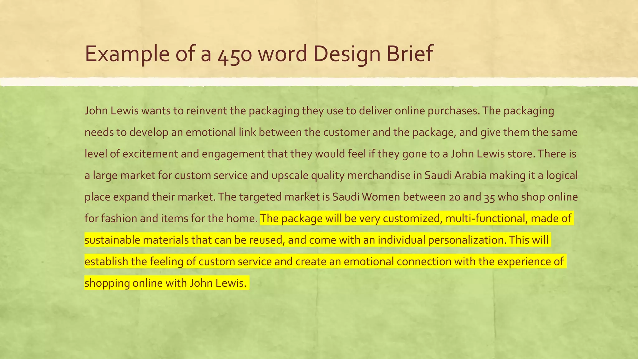 Design statement - review | PPT