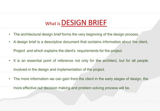 HOW TO WRITE Design Brief FOR THE ARCHITECTURAL PROJECT | PPTX | Design ...
