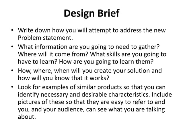 Design brief g11 unit 1 | PPT