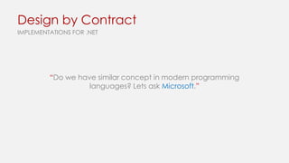 Code Contracts | PPT