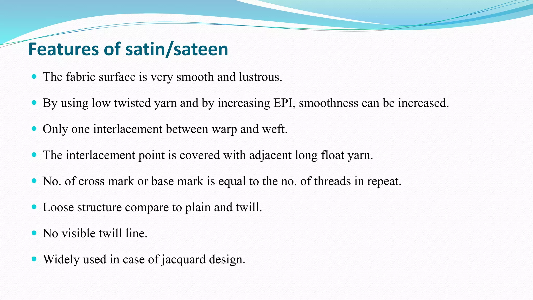 SATIN / SATEEN WEAVE | PPTX