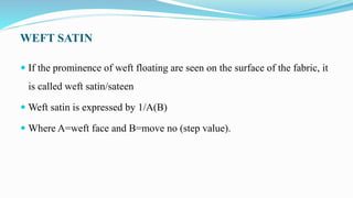 SATIN / SATEEN WEAVE | PPTX