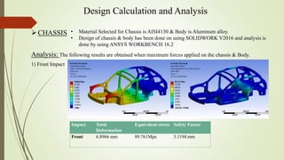 Design calculation & different analysis of hybrid vehicle | PPTX