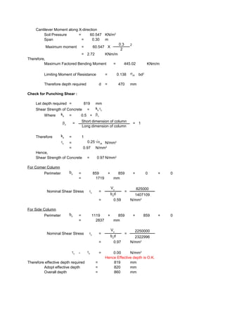 Design calculations of raft foundation | PDF