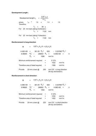 Design calculations of raft foundation | PDF