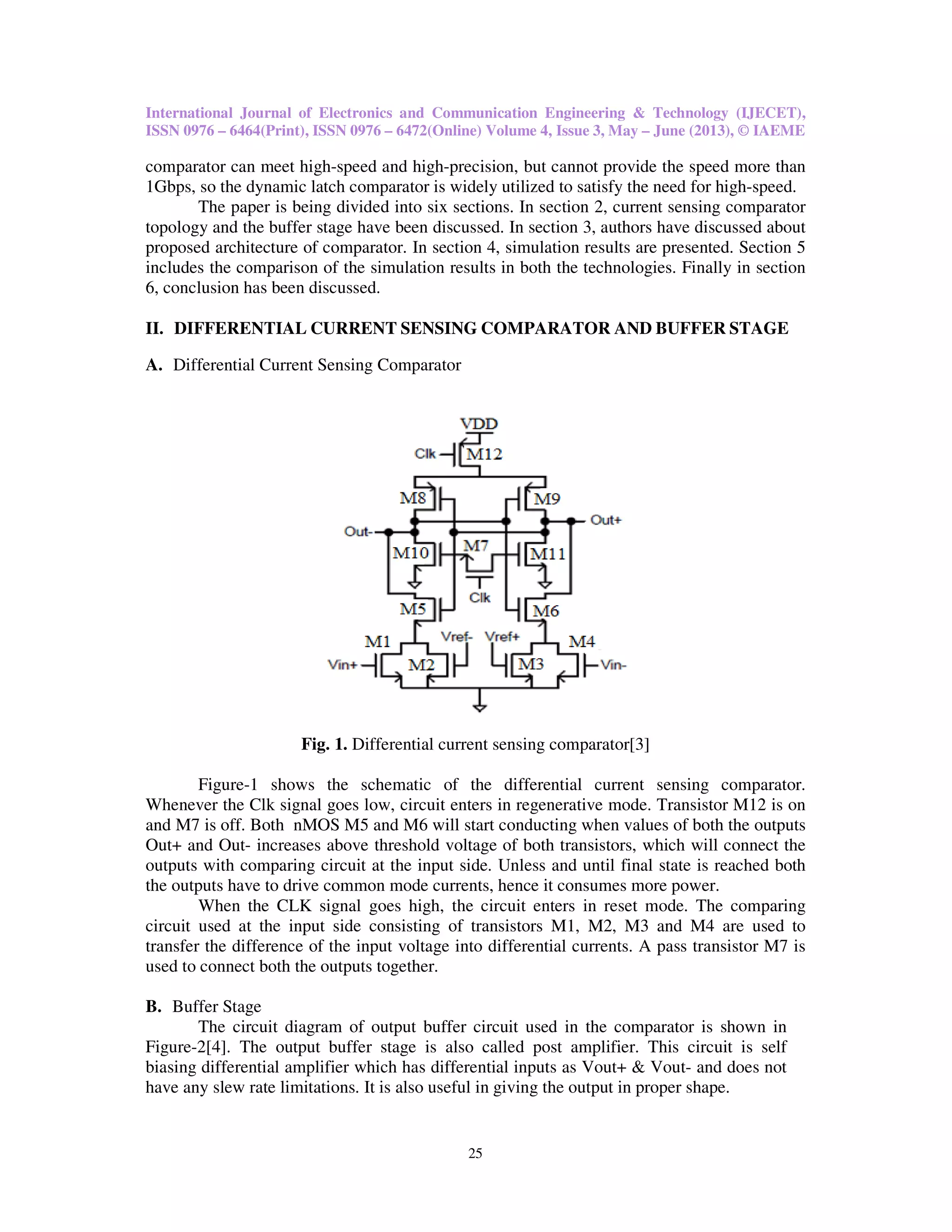Design & characterization of high speed power efficient cmos comparator ...