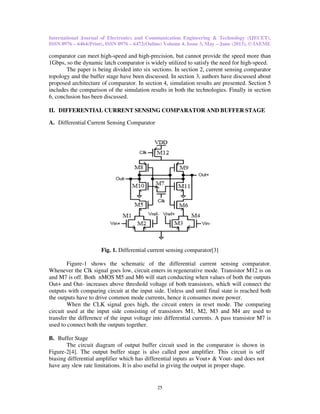 Design & characterization of high speed power efficient cmos comparator | PDF