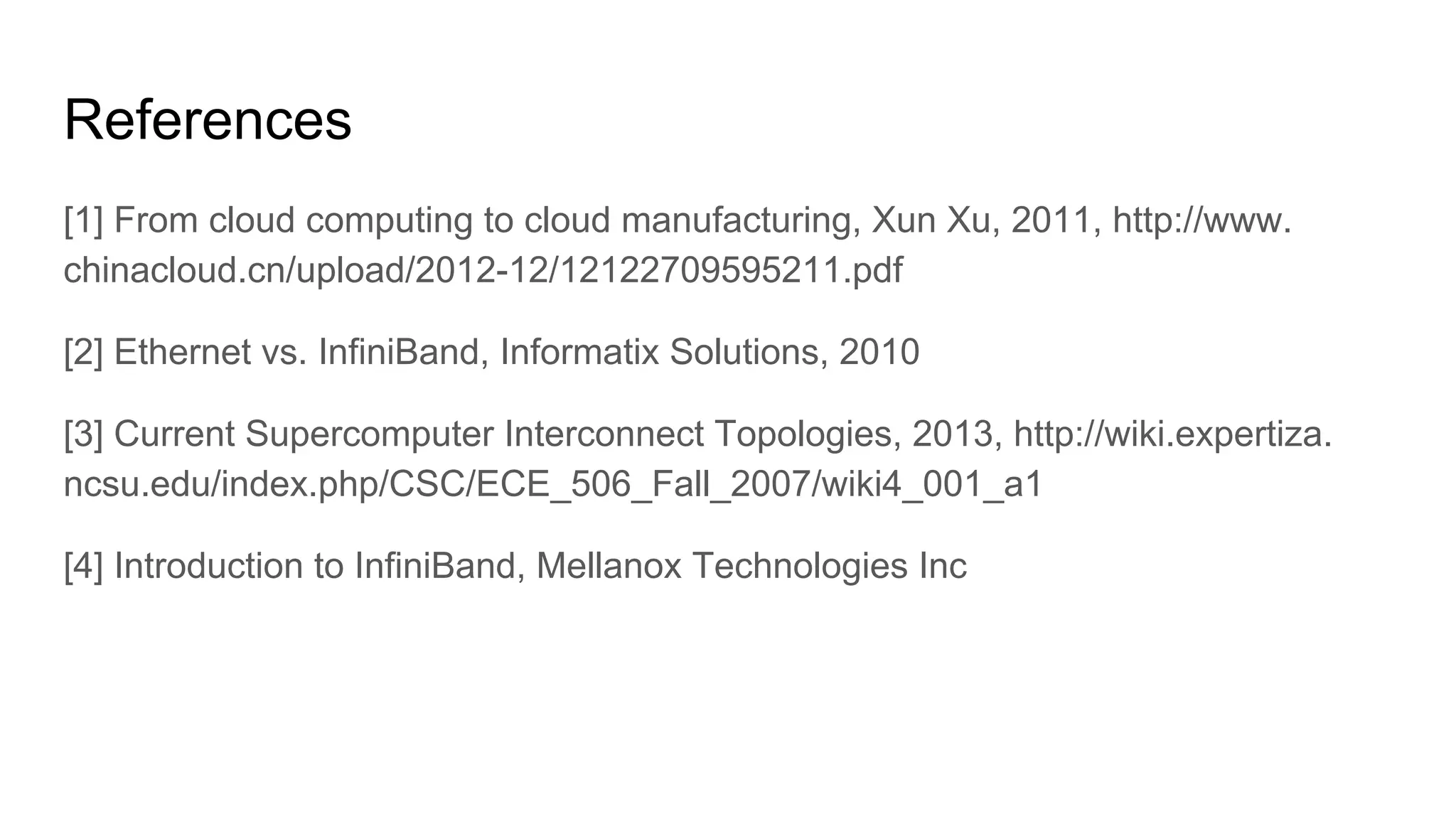 Design Cloud system: InfiniBand vs. Ethernet | PPT