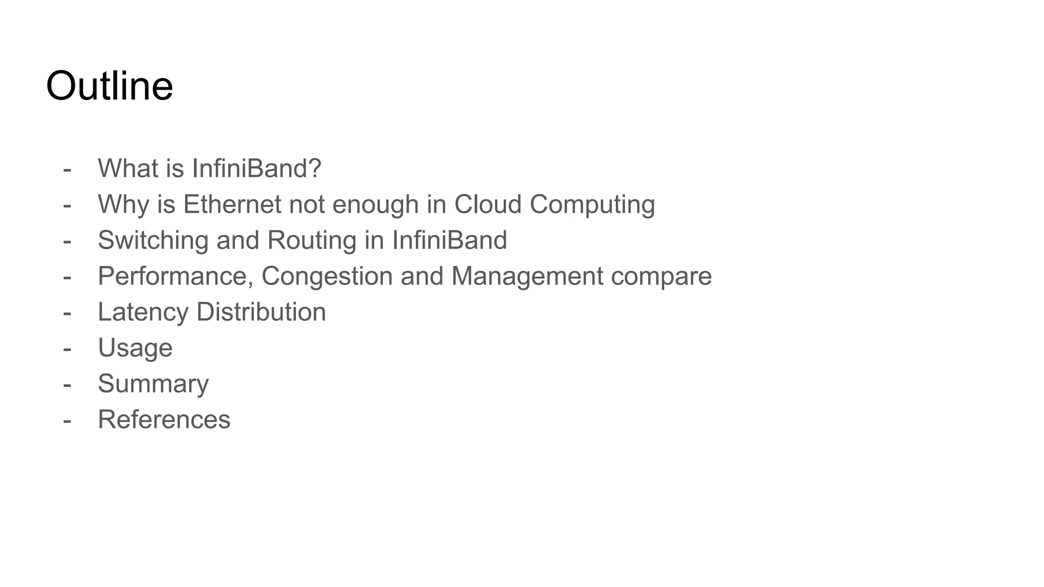 Design Cloud system: InfiniBand vs. Ethernet | PPT