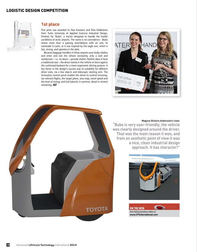 iVT International presents the Toyota Logistic Design Competition | PDF
