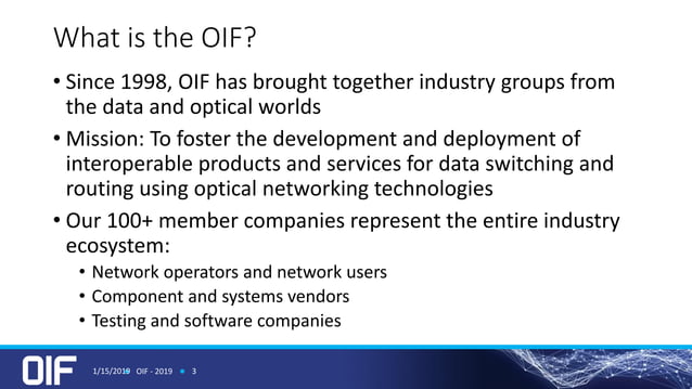 DesignCon 2019 112-Gbps Electrical Interfaces: An OIF Update on CEI ...