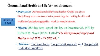 Occupational Health and Safety requirements | PPTX