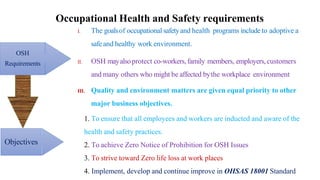 Occupational Health and Safety requirements | PPTX