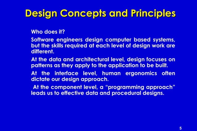 Design concepts and principle, | PPT