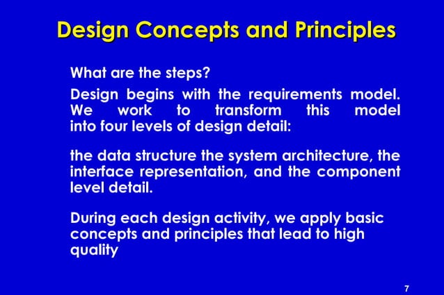 Design concepts and principle, | PPT
