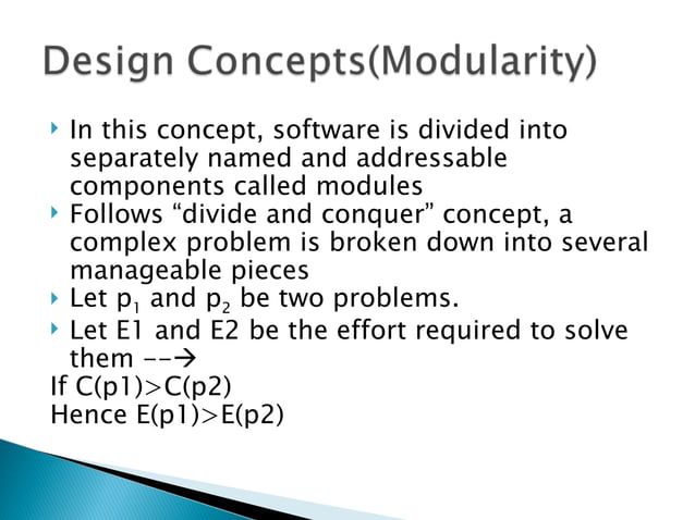 Design concepts and principles | PPT | Programming Languages | Computing
