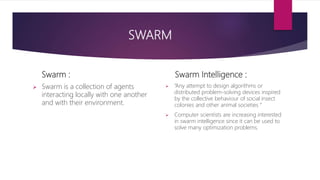 Design consideration and comparative evaluation of swarm intelligence ...