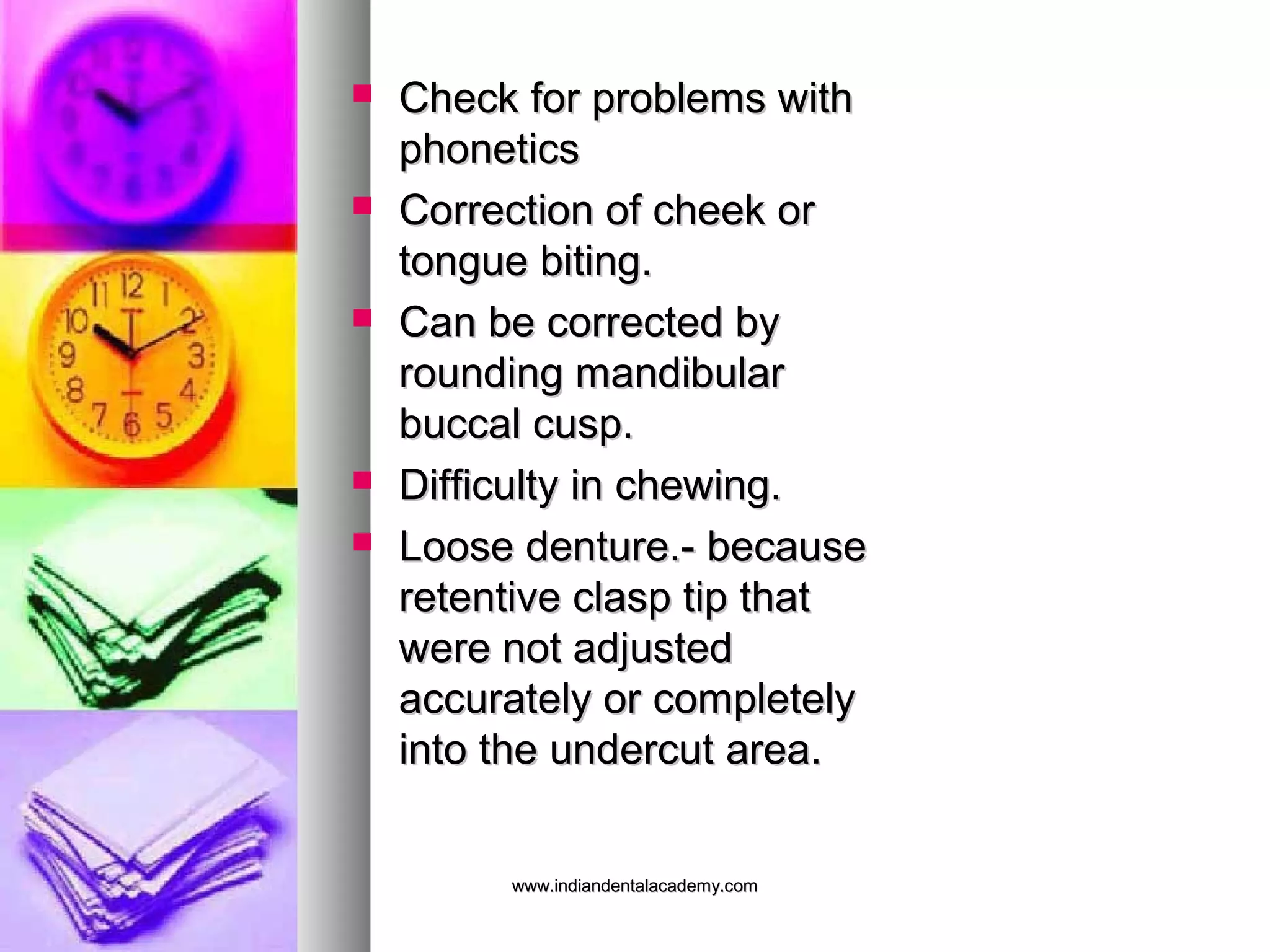 Design consideration in acrylic partial denture/ cosmetic dentistry ...