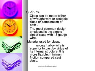 Design consideration in acrylic partial denture/ cosmetic dentistry ...