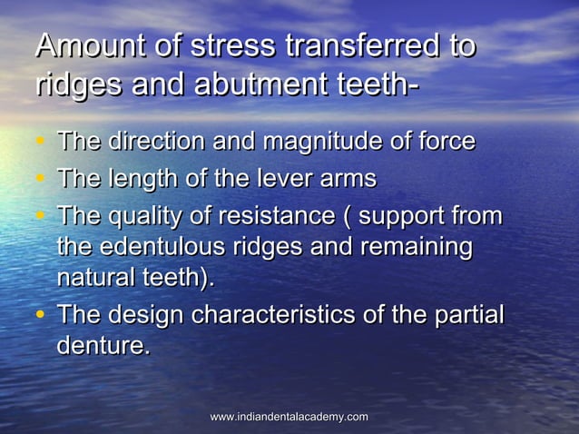 Design considerations for a distal extension rpd/prosthodontic courses ...