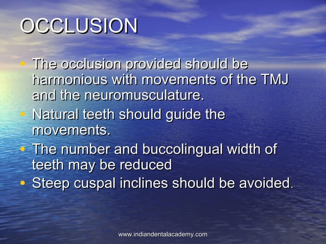 Design considerations for a distal extension rpd/prosthodontic courses ...