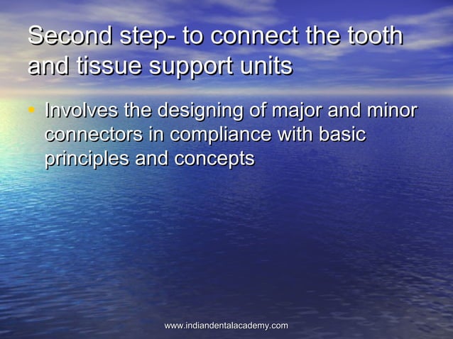 Design considerations for a distal extension rpd/prosthodontic courses ...