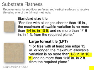 Design Considerations for Large Format Tile | PDF