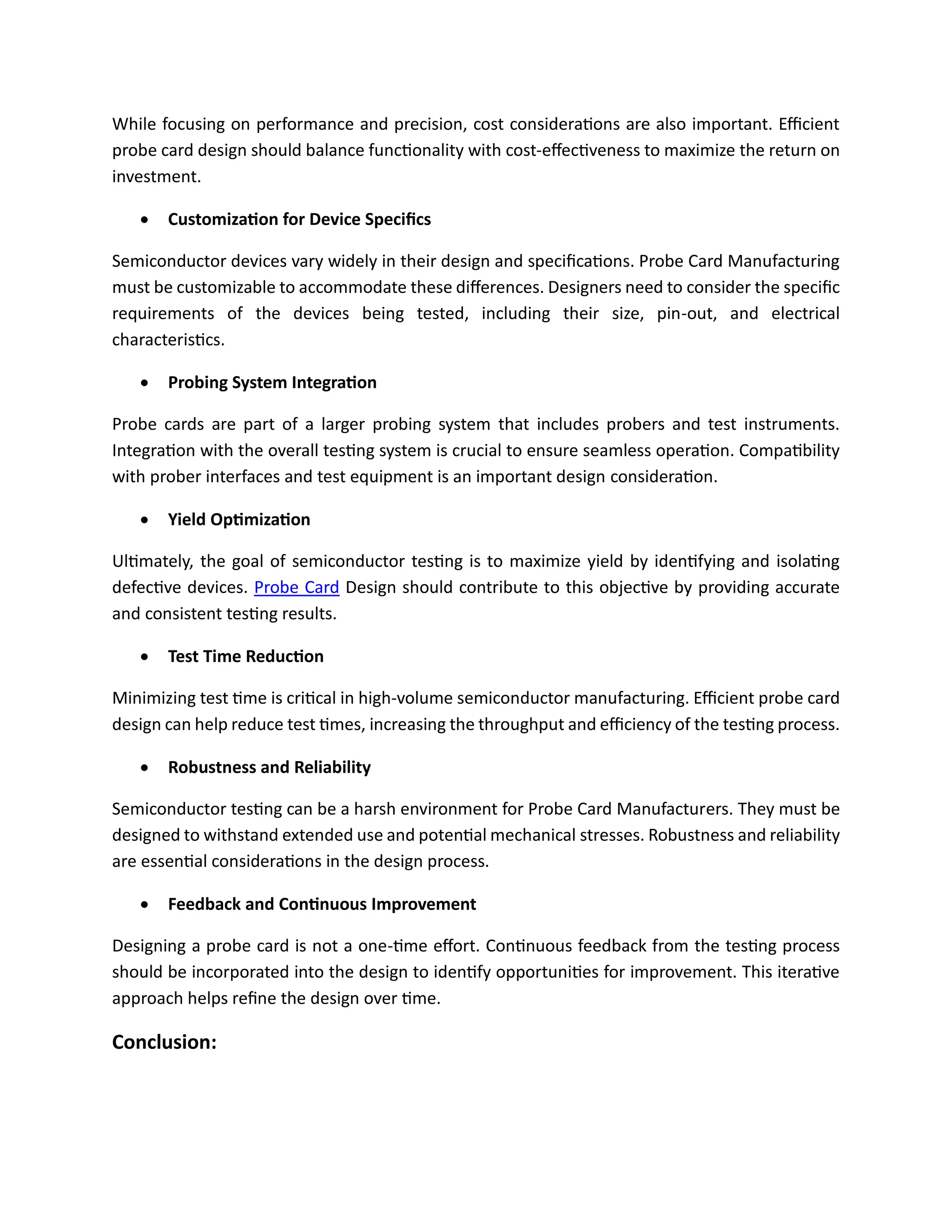 Design Considerations for Probe Cards Ensuring Precision in ...