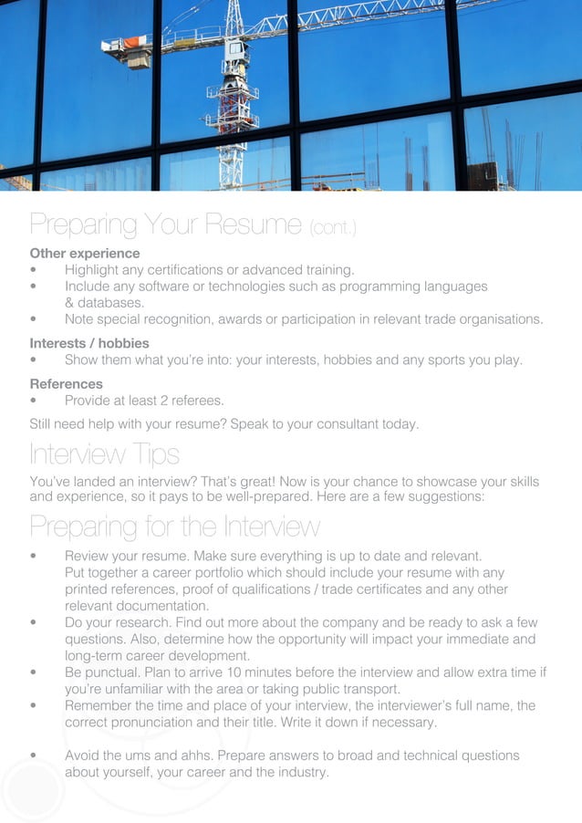 Design & Construct Candidate Profile | PDF