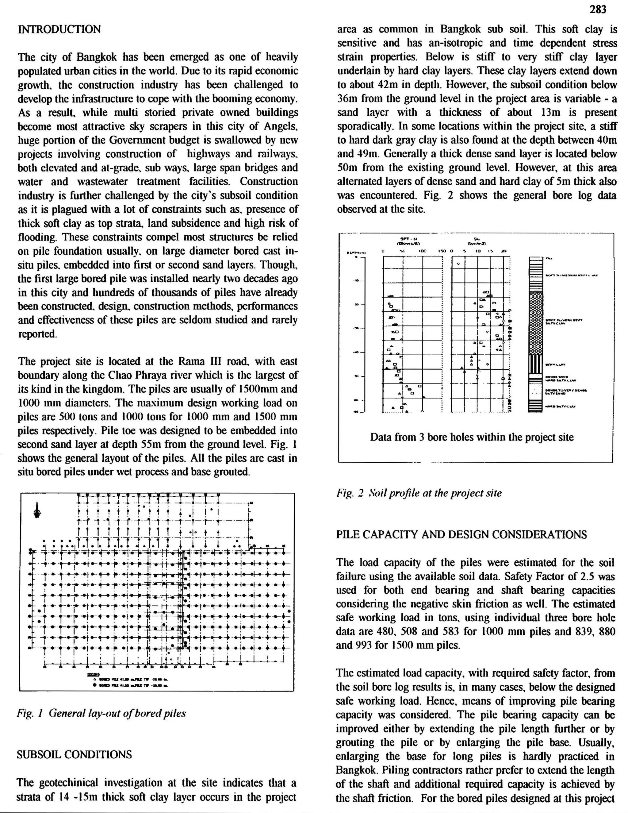 Design construction and behavior of bored cast in situ concrete | PDF