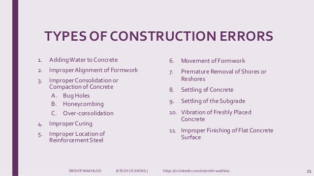 Design & Construction Errors- How it Affects Repair and Rehabilitatio…
