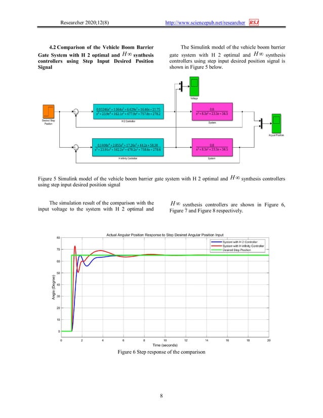 Design & control of vehicle boom barrier gate system using augmented h 2 optimal & h infinity ...