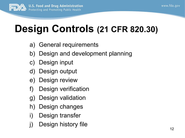 Design control FDA requirements | PDF | Recalls | Consumer Issues