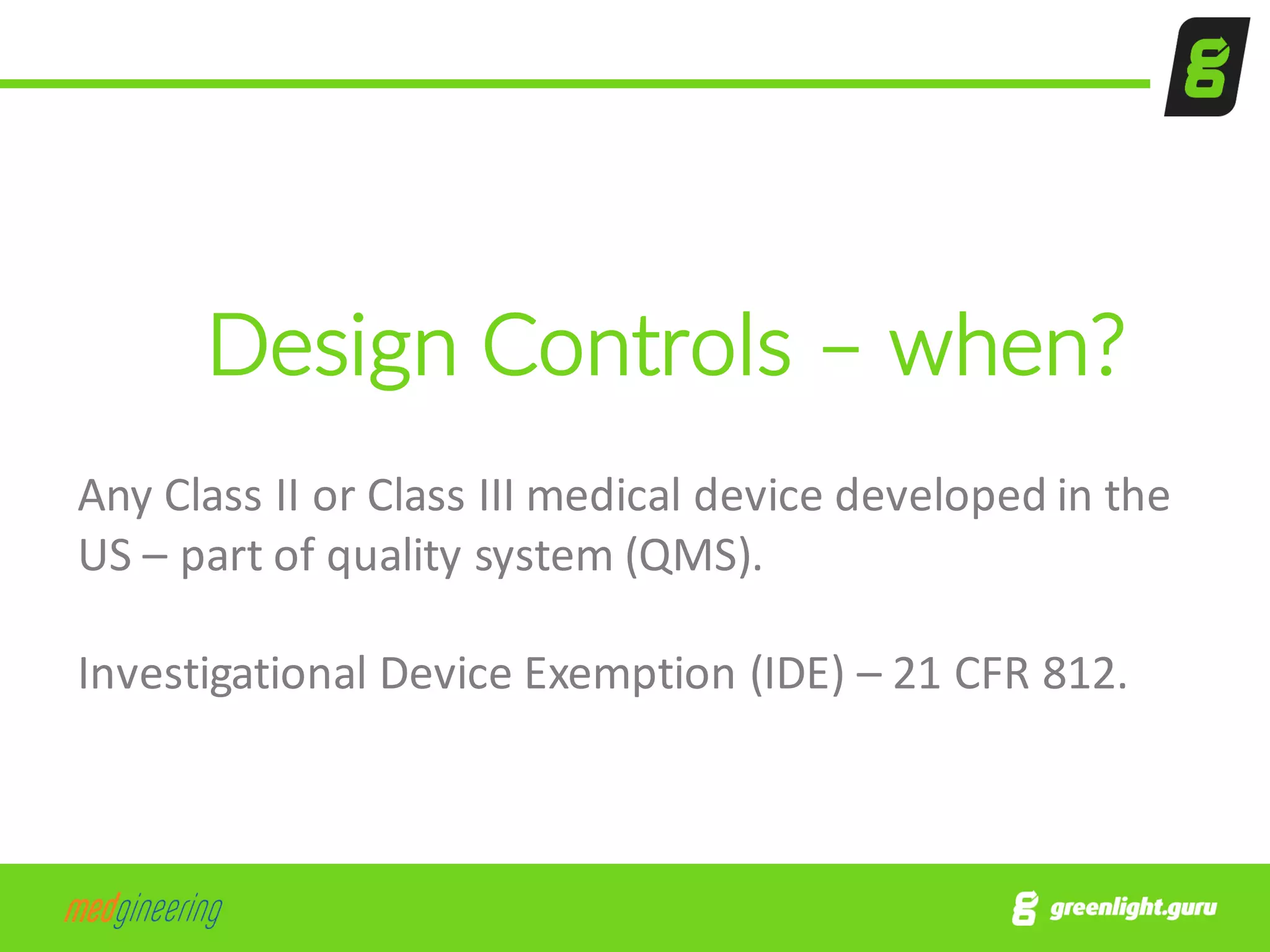 FDA Design Controls: What Medical Device Makers Need to Know | PDF