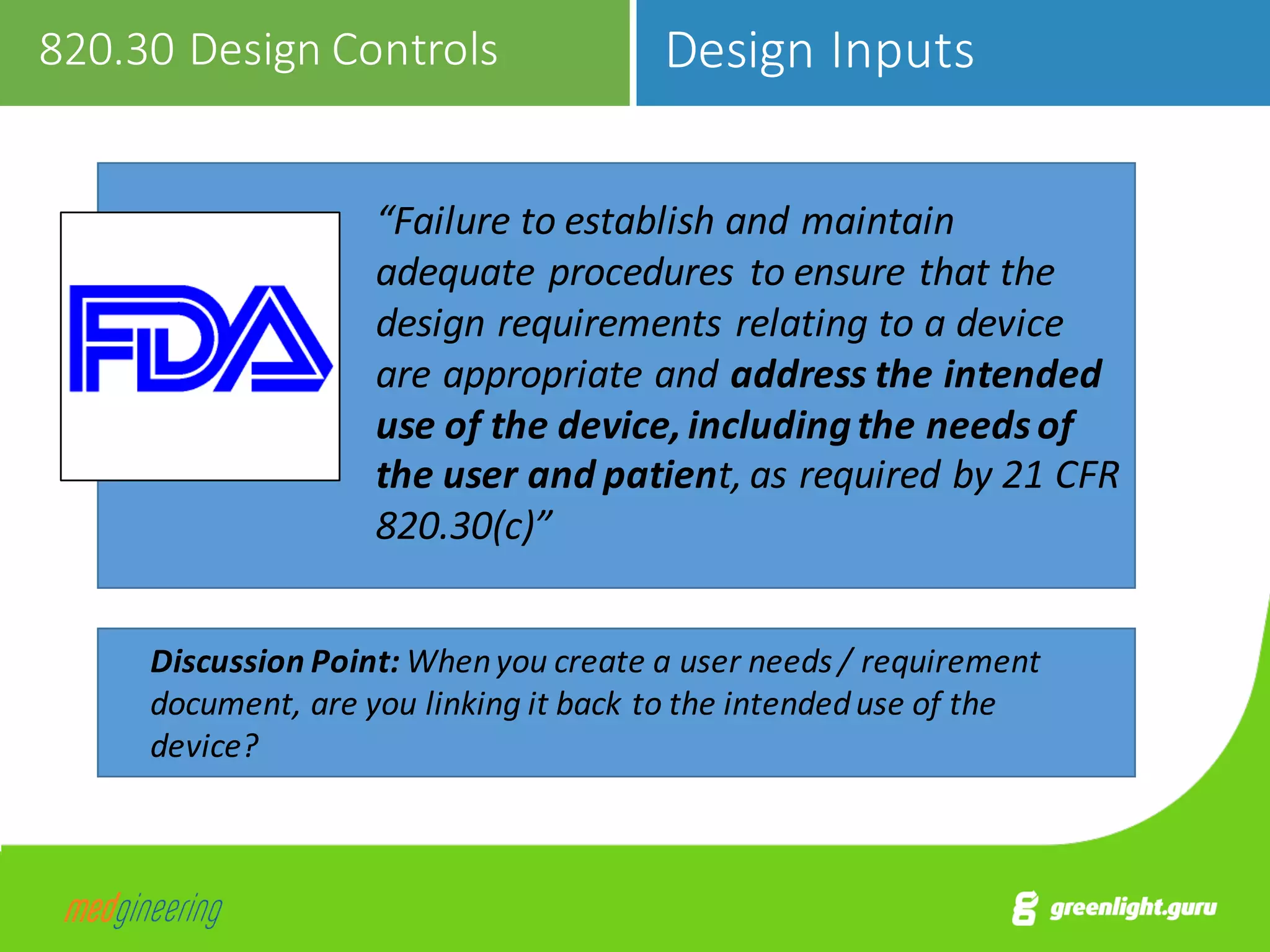 FDA Design Controls: What Medical Device Makers Need to Know | PDF