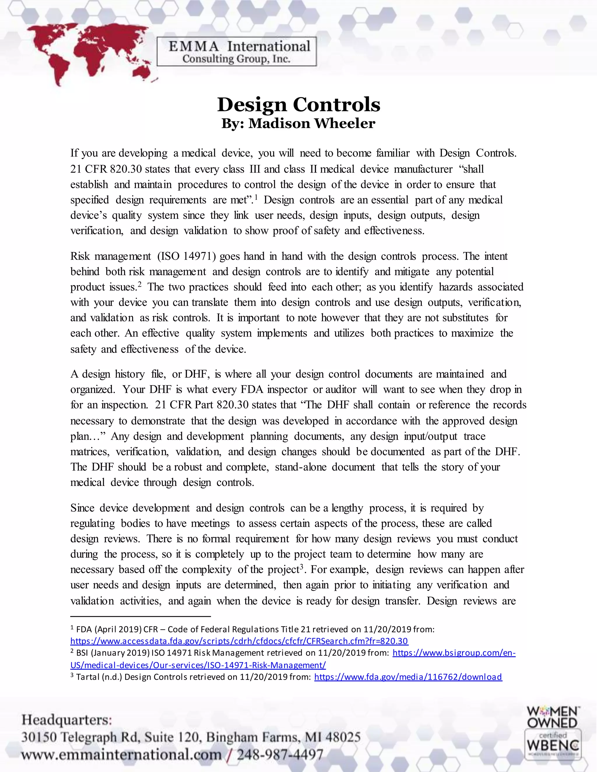 Design Controls | DOCX