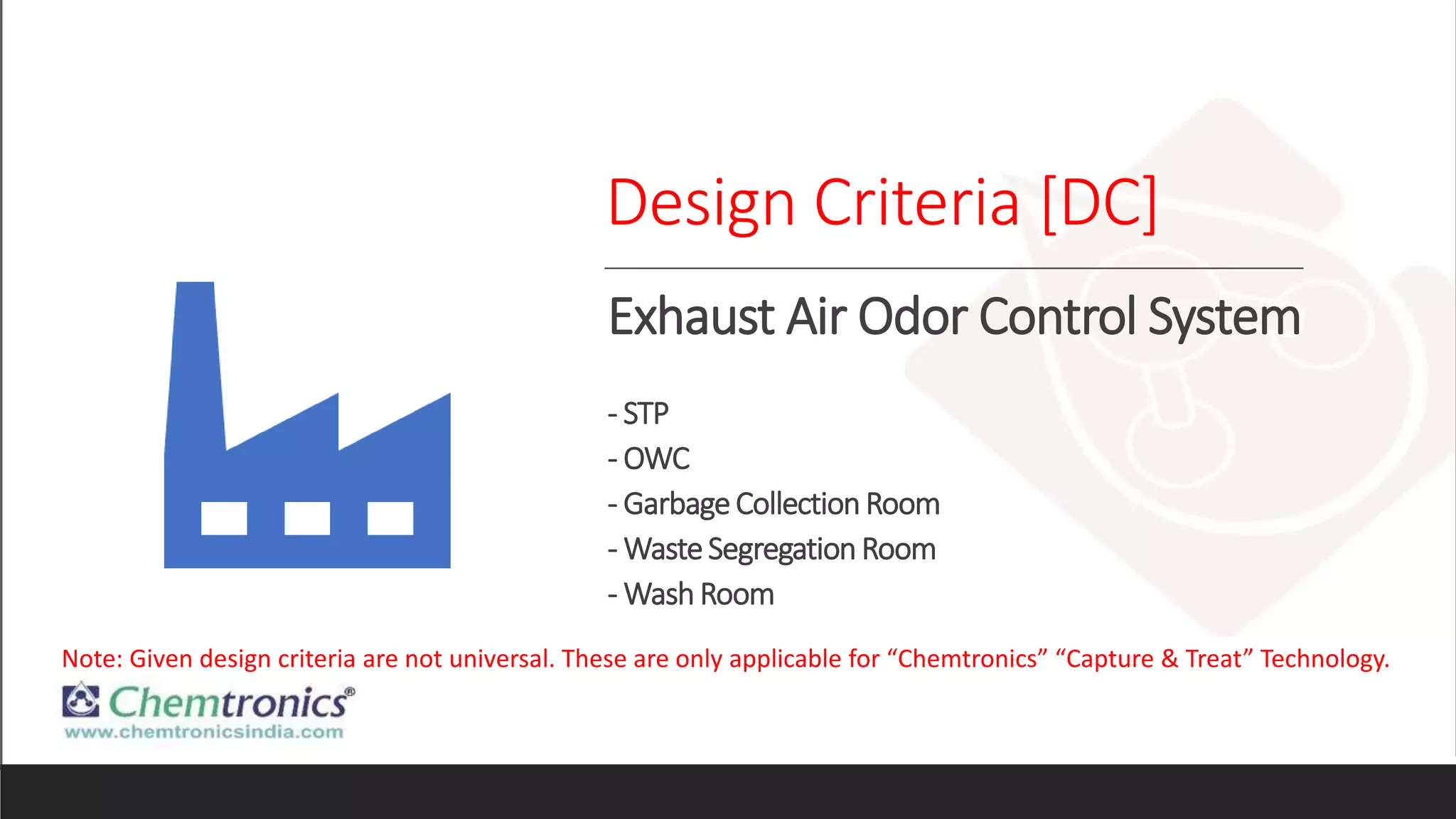 Design criteria, Exhaust air odour Destruction | PPTX