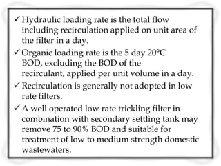 Design criteria for waste water treatment | PPTX