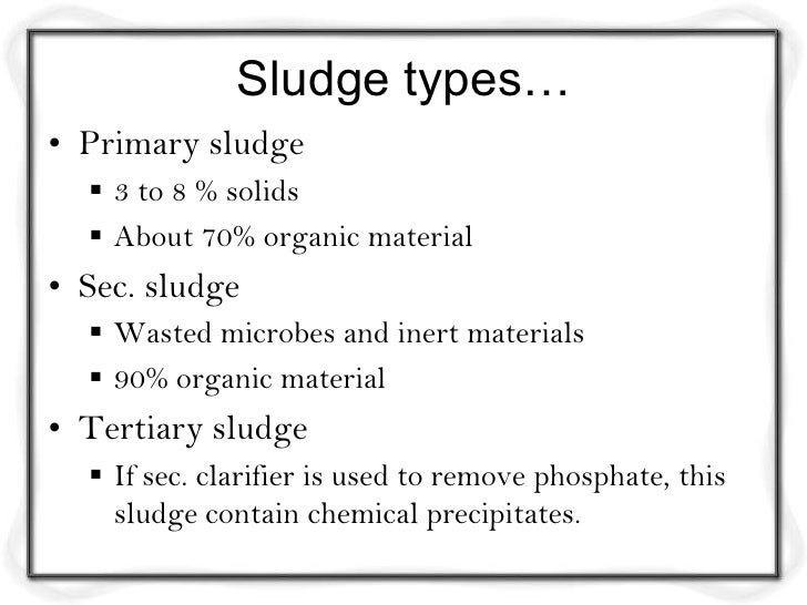Design criteria for waste water treatment
