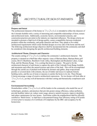 Overlook Design Criteria | PDF