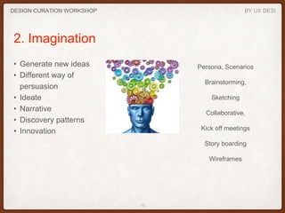 Design curation workshop by UX Desi @Lamakaan, Hyderabad, India | PPTX
