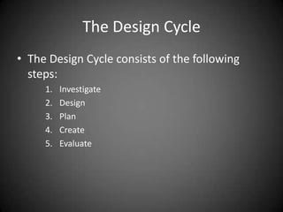 Design Cycle | PPTX